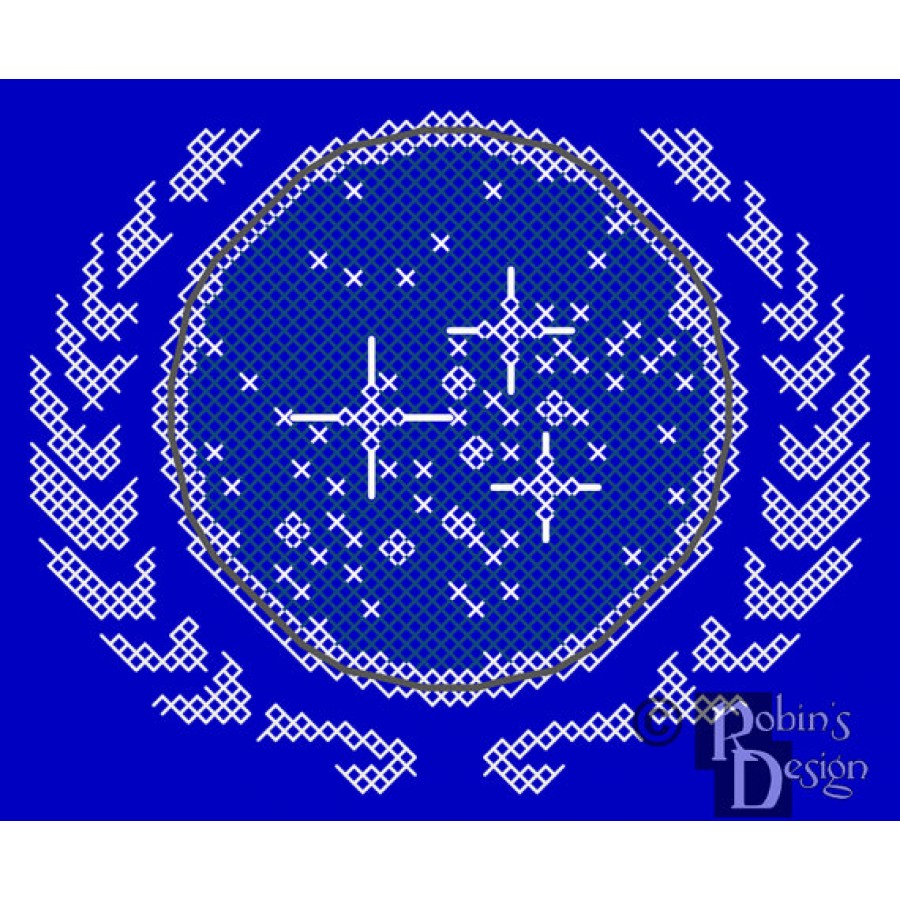 United Federation of Planets Insignia Patch Cross Stitch Pattern PDF