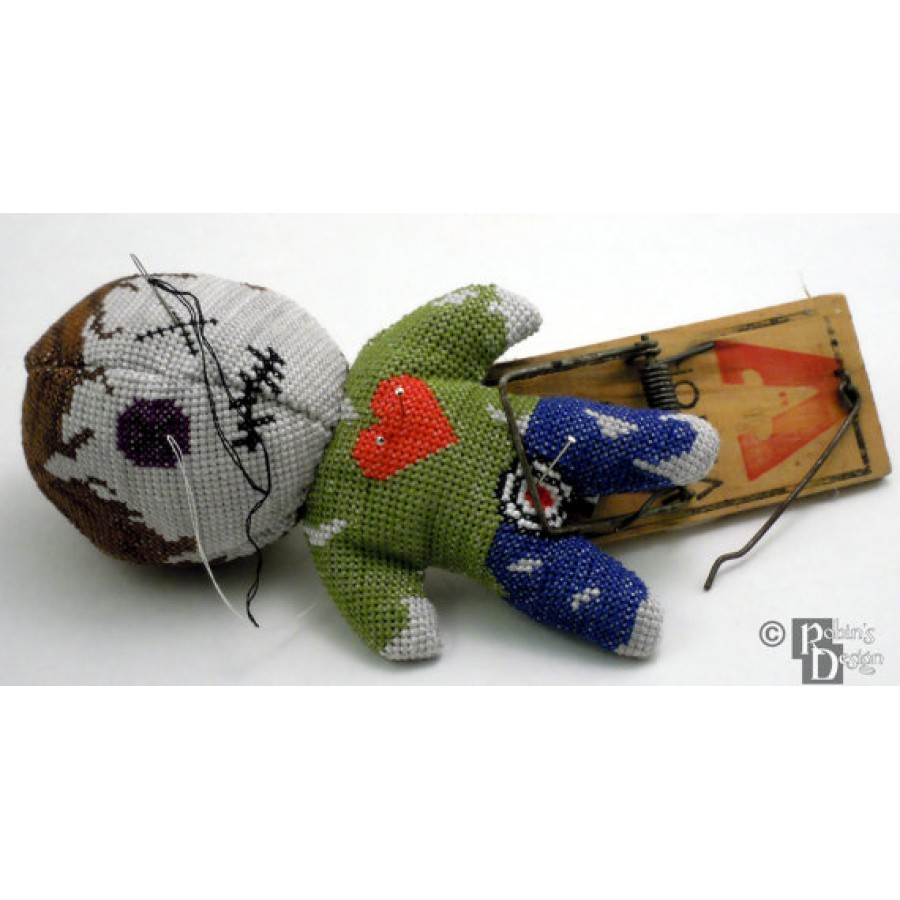 Voodoo Doll Pin Cushion 3D Cross Stitch Sewing Pattern PDF